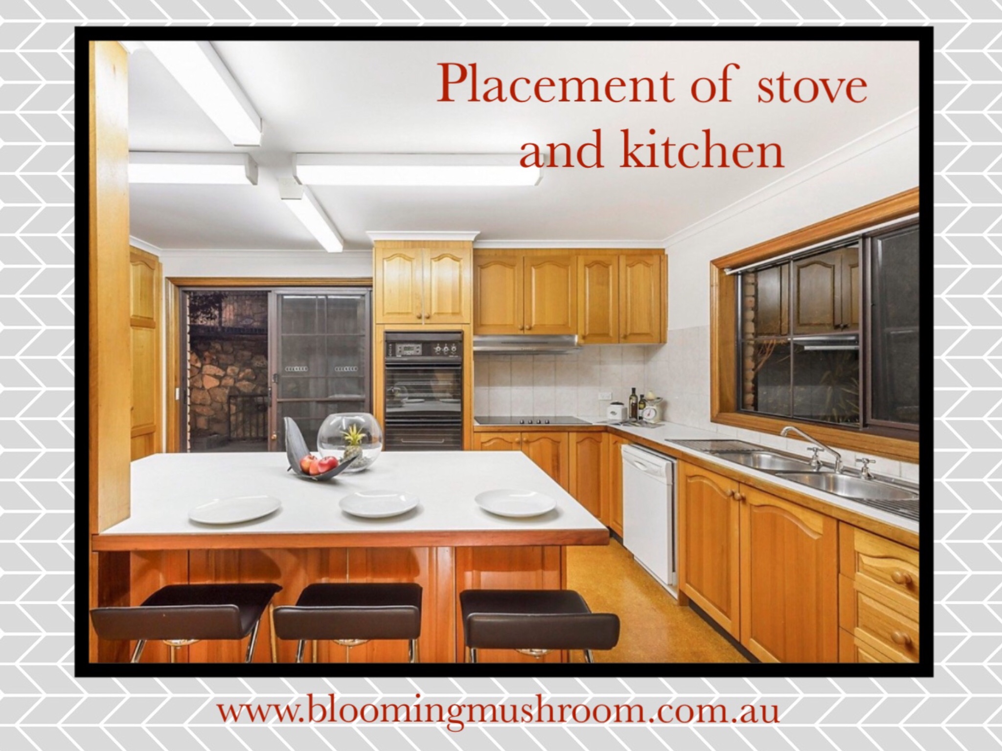 Placement of stove in the kitchen – Blooming Mushroom